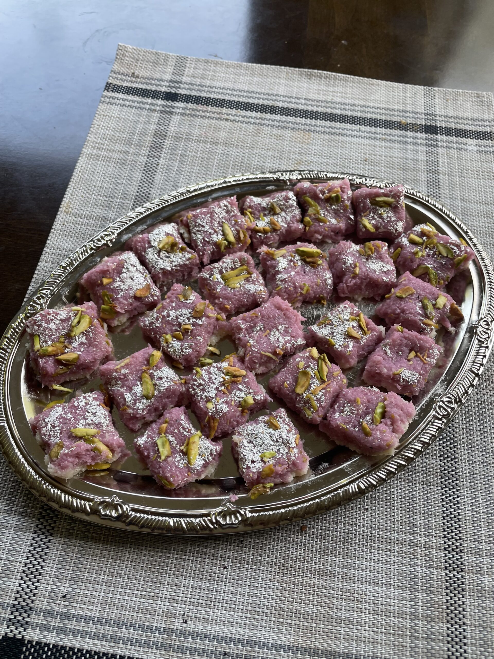 Double-Layer Coconut Barfi (Nariyal Barfi) | Mudita's Kitchen